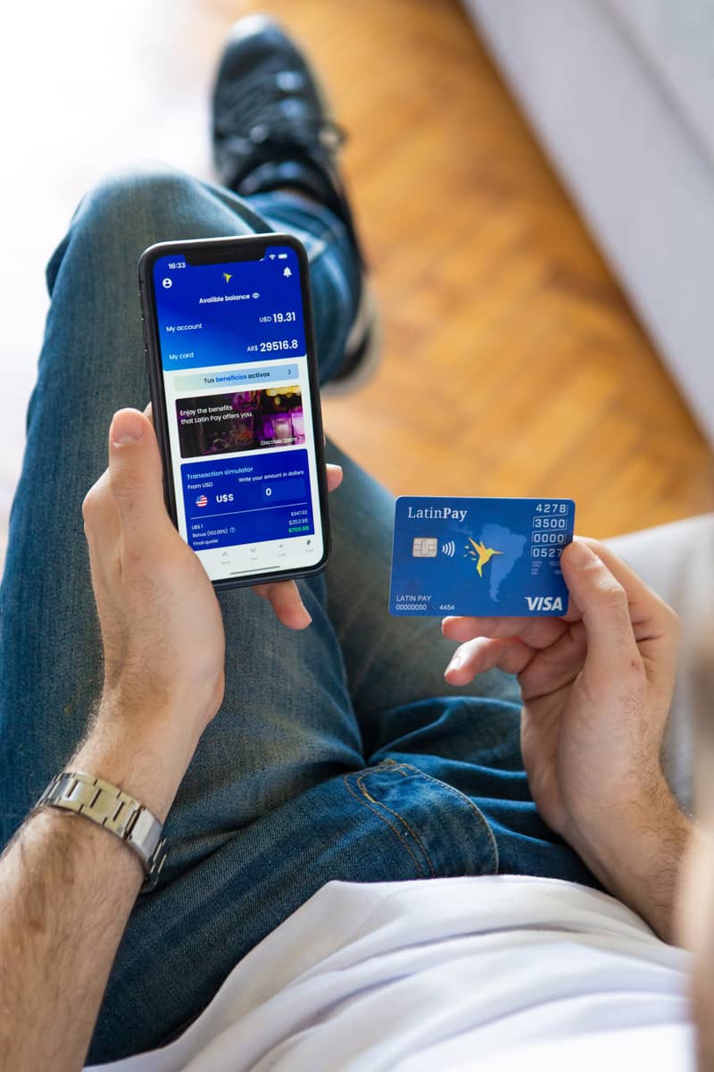 Visa da Latin Pay - pague suas compras com cartão como um local